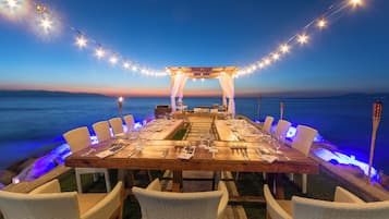 Espaço exterior para banquetes