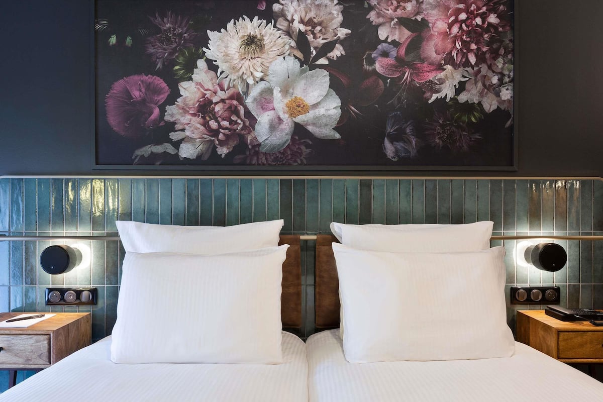 Roupas de cama premium, camas com colchões pillow-top