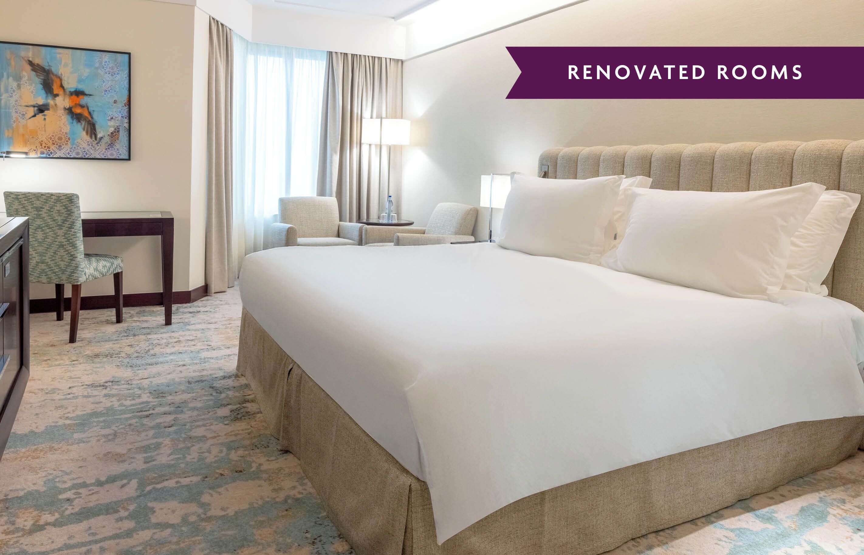 Quarto Standard, 1 cama queen-size (High Floor) | Roupa de alta qualidade, minibar, cofre com capacidade para portátil 