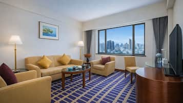 Suite Empresarial | Roupa de alta qualidade, minibar, cofre no quarto