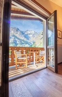 Suíte, 2 quartos, vista para a montanha (des Artistes du Mont Blanc) | Roupas de cama premium, edredons de pluma