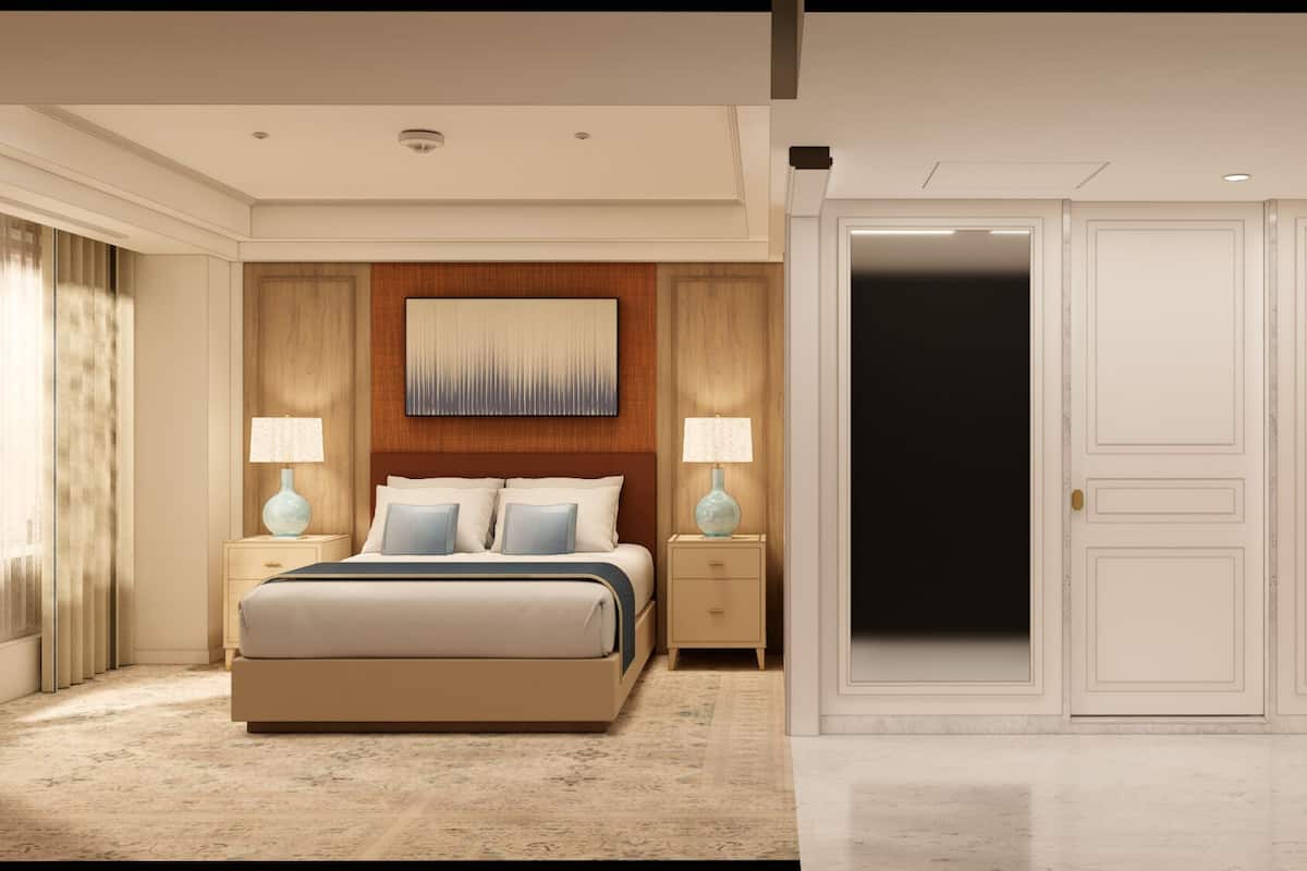 Quarto Nobre, 1 cama de casal, na torre (Main Tower Superior) | Lençóis de algodão egípcio, roupa de alta qualidade, edredões de penas