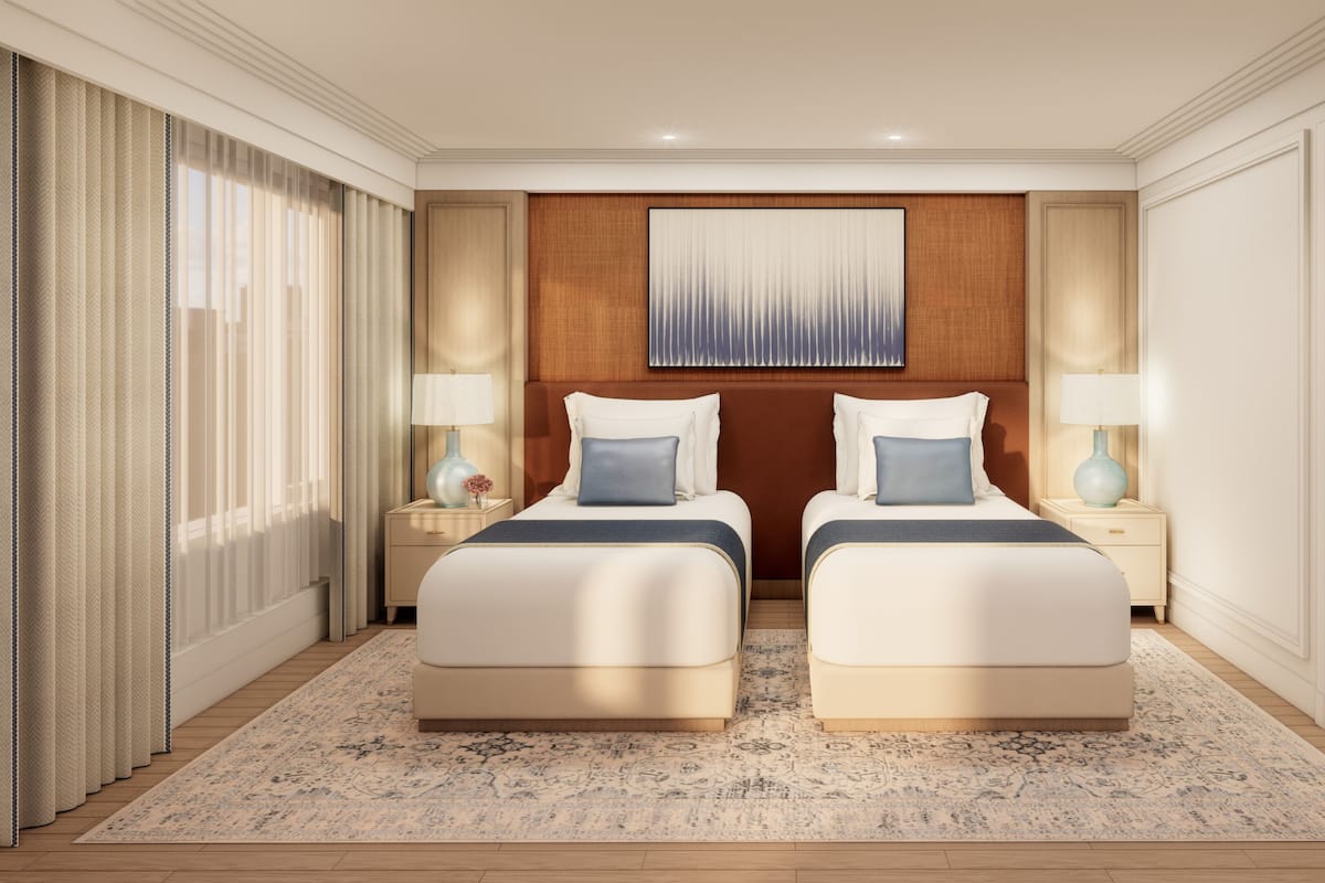 Quarto Nobre, 2 camas individuais, na torre (Main Tower Superior) | Lençóis de algodão egípcio, roupa de alta qualidade, edredões de penas