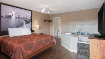 Quarto luxo, 1 cama King, para fumantes | Banheira de hidromassagem
