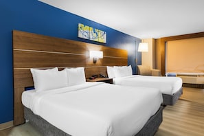 Suite, 2 camas queen-size, não fumadores | Roupa de alta qualidade, camas de colchão Tempur-Pedic, cofre no quarto 