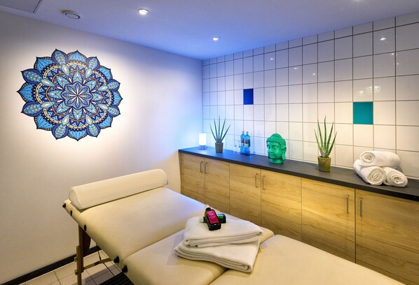 Sauna, massagens 