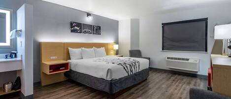 Quarto Standard, 1 cama king-size, não fumadores | Cofre no quarto, secretária, ferro/tábua de engomar, camas desdobráveis