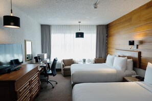 Quarto Empresarial, 2 camas de casal | Roupa de alta qualidade, camas de colchão pillowtop 