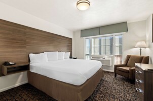 Suite, 1 cama king-size, não fumadores, frigorífico e micro-ondas | Cofre no quarto, ferro/tábua de engomar, Wi-fi grátis 