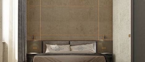 1 quarto, frigobar, cofres nos quartos, espaço de trabalho para notebook