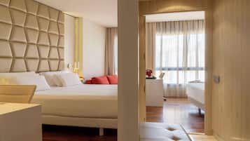 1 quarto, roupas de cama premium, frigobar, cofres nos quartos