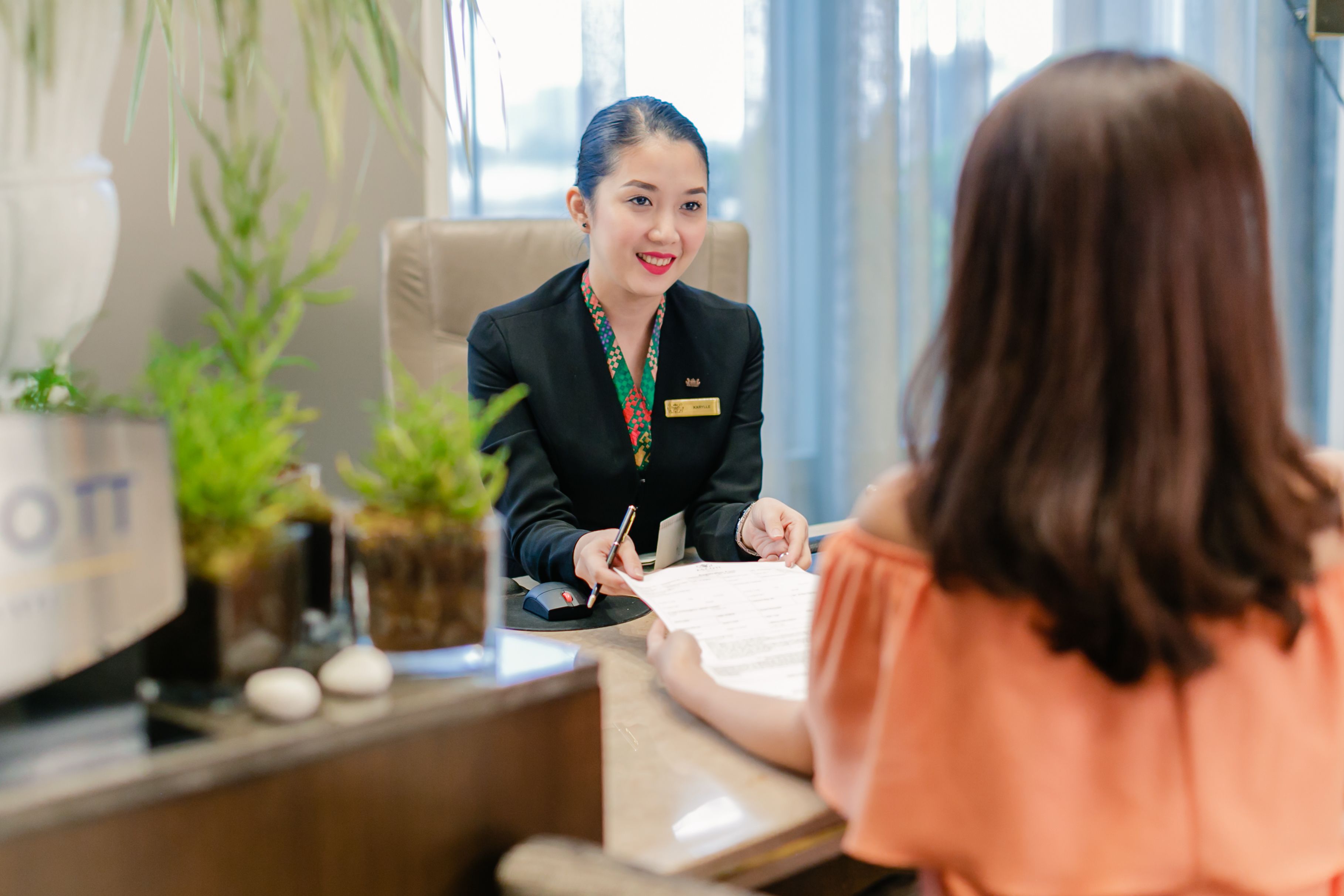Quiosque de check-in/check-out