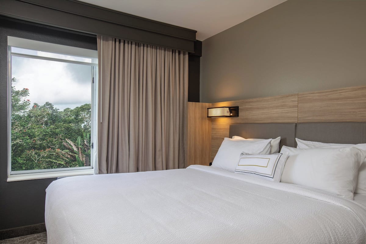 Suite, 1 cama king-size e sofá-cama, não fumadores | Secretária, cortinas/cortinados opacos, ferro/tábua de engomar