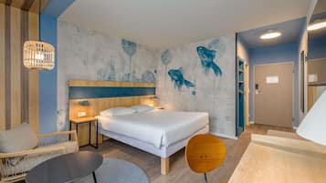 Quarto casal superior, 1 cama de casal | Roupas de cama antialérgicas, escrivaninha, quartos à prova de som