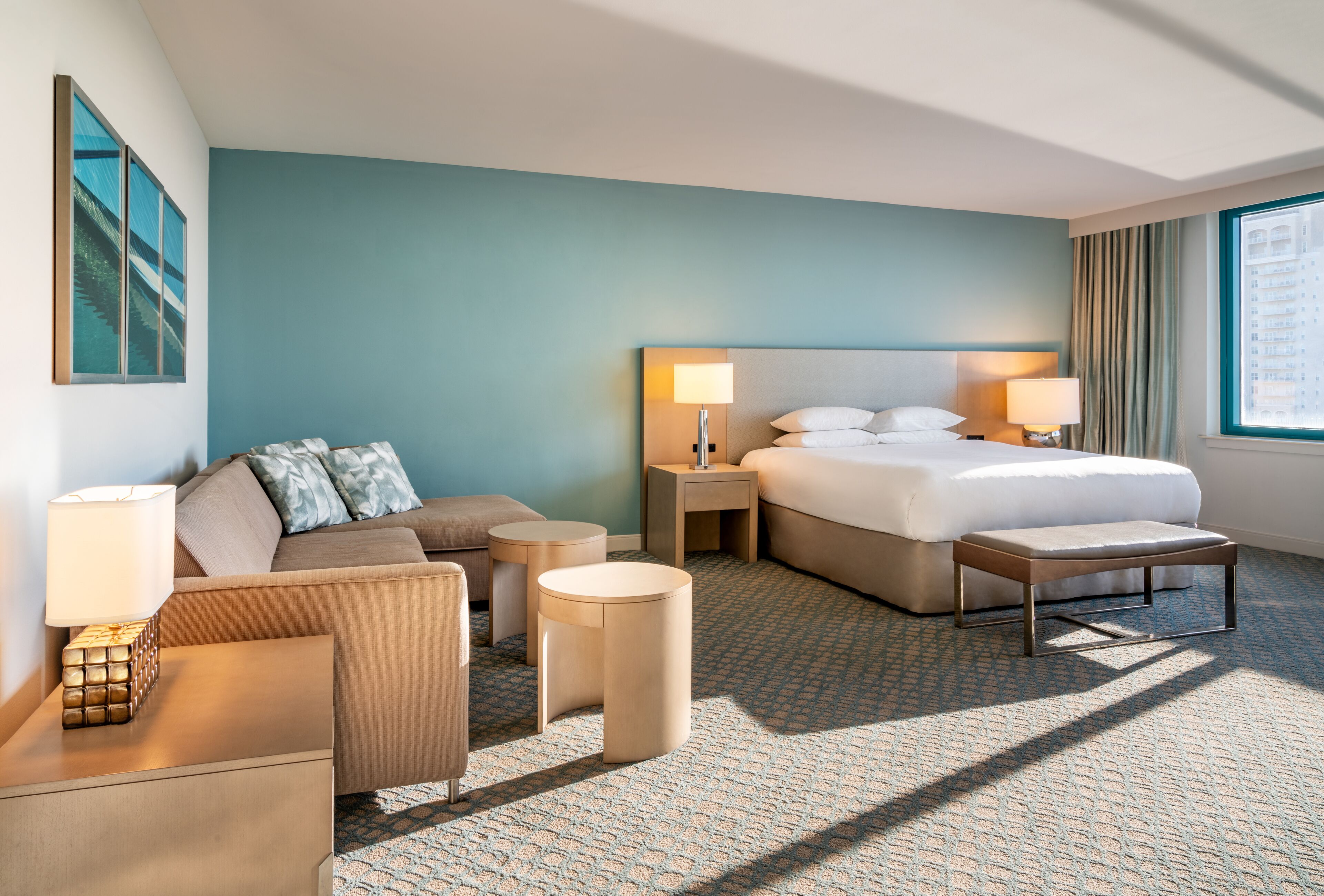 Suíte estúdio, 1 cama King | Roupas de cama premium, cofres nos quartos, escrivaninha