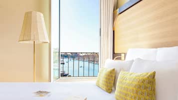 Quarto luxo, 1 cama de casal (Old Port view) | Roupas de cama premium, camas com colchões pillow-top