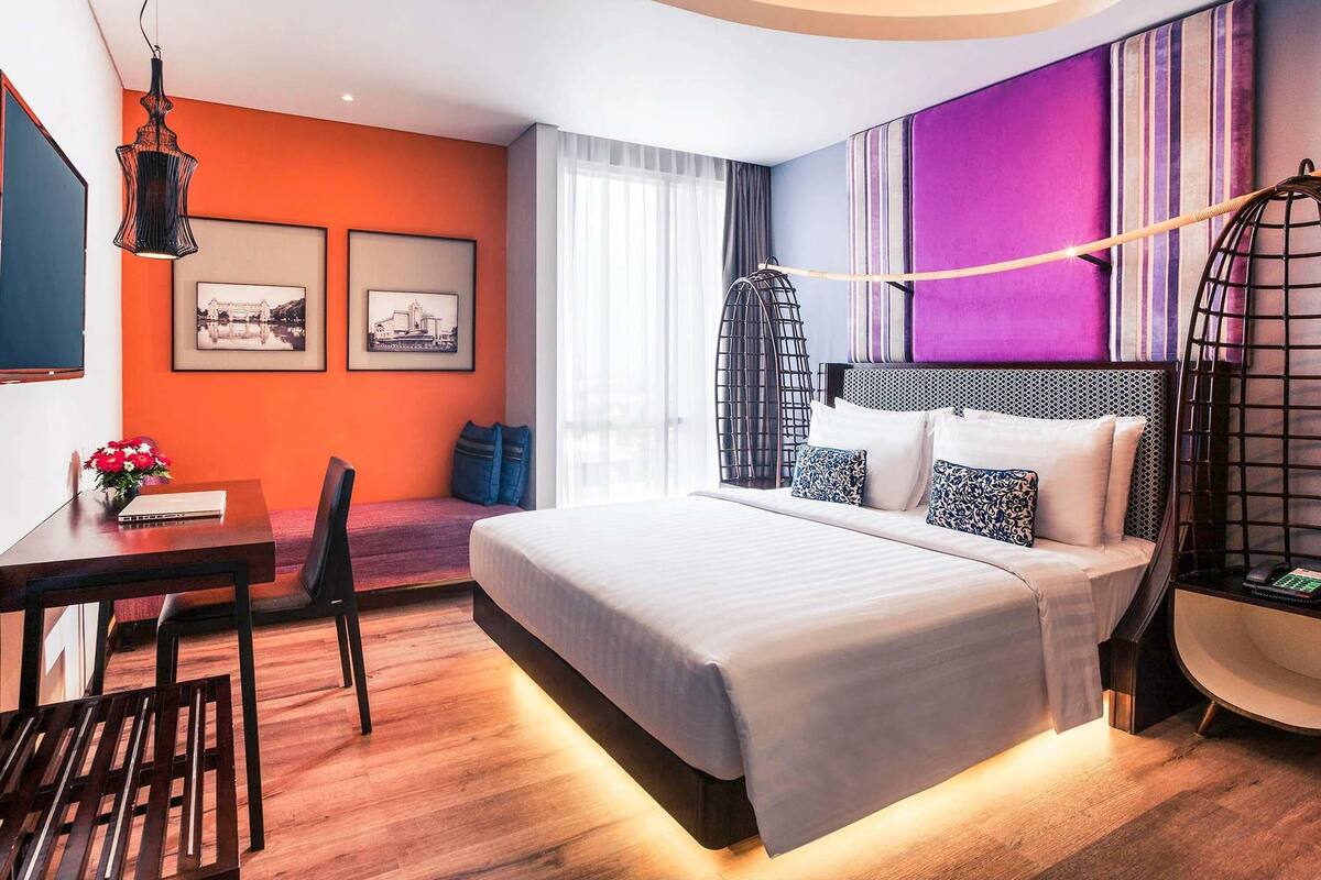 Suíte luxo, 1 cama King | Roupas de cama premium, frigobar (abastecido com itens grátis)