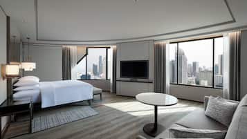 Suite Executiva, 2 quartos | Roupa de alta qualidade, camas de colchão pillowtop, minibar
