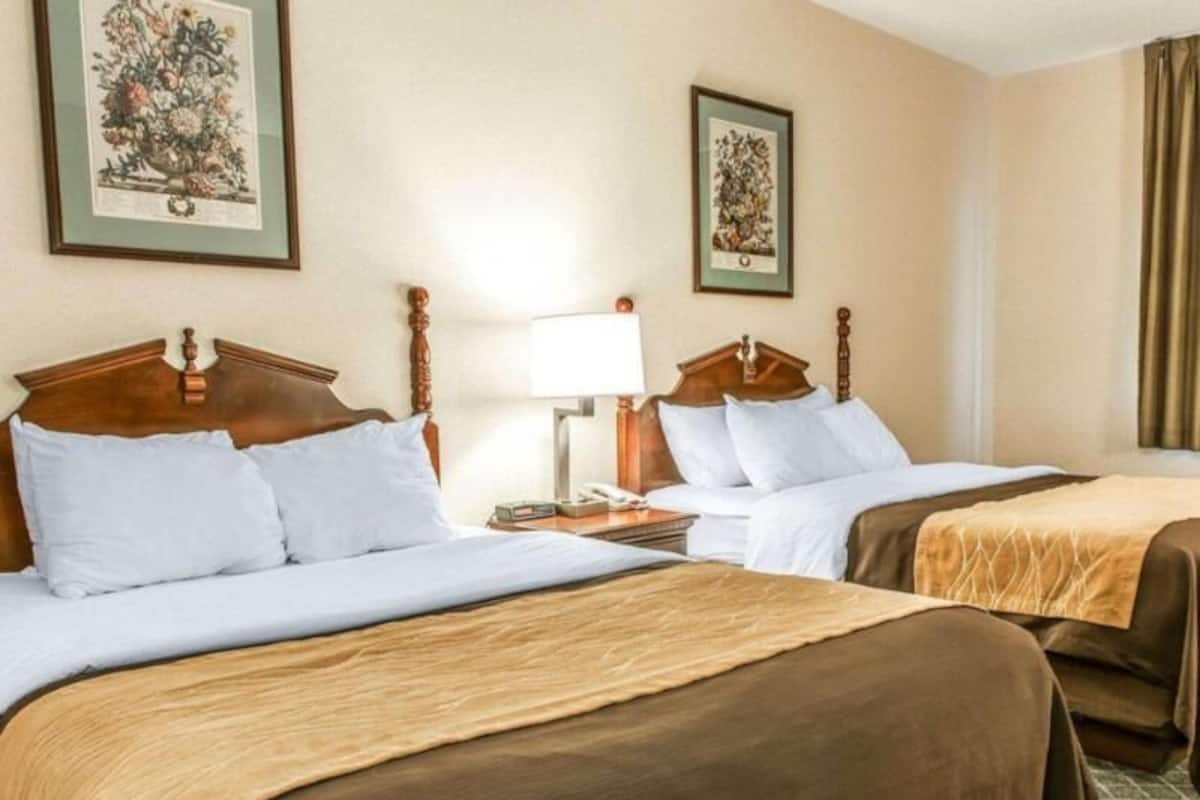 Roupas de cama premium, camas com colchões pillow-top, escrivaninha