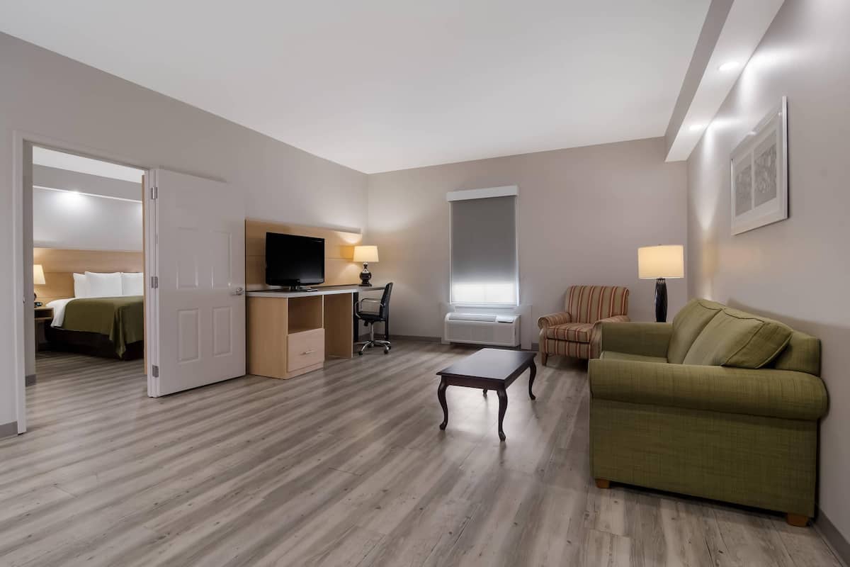 Suite, 1 cama king-size e sofá-cama, não fumadores | Secretária, ferro/tábua de engomar, Wi-fi grátis