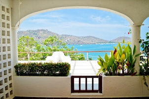 Gran Terraza vista Mar, 2 camas de matrimonio | Vista para a praia ou o mar