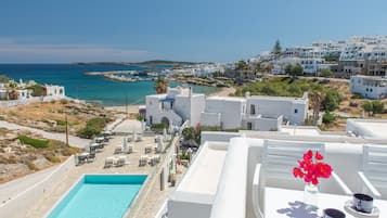 Apartamento panorâmico (Pool & Sea View) | Vista para praia/oceano
