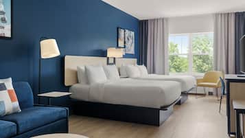 Suíte, 1 quarto | Roupas de cama premium, escrivaninha, cortinas blackout