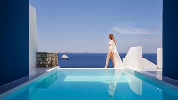 Signature Sea View Suite with private pool | Roupas de cama de algodão egípcio, roupas de cama premium