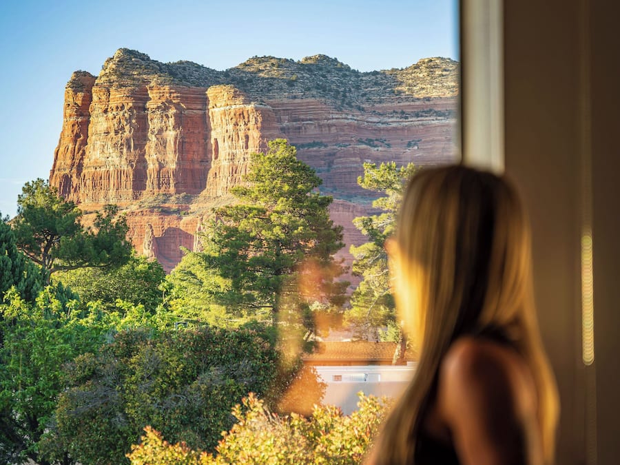 Suíte, 1 cama King, para não fumantes (Mini-Suite, Red Rocks View) | Vista para a montanha