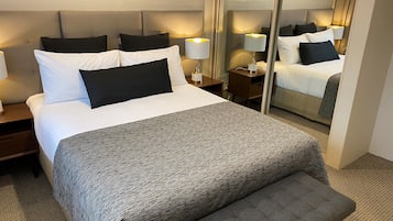 Apartamento Executivo, 2 quartos | 1 quarto, minibar, secretária, ferro/tábua de engomar