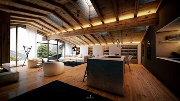 Penthouse Deluxe | Roupa hipoalergénica, minibar, cofre no quarto, Wi-fi grátis 