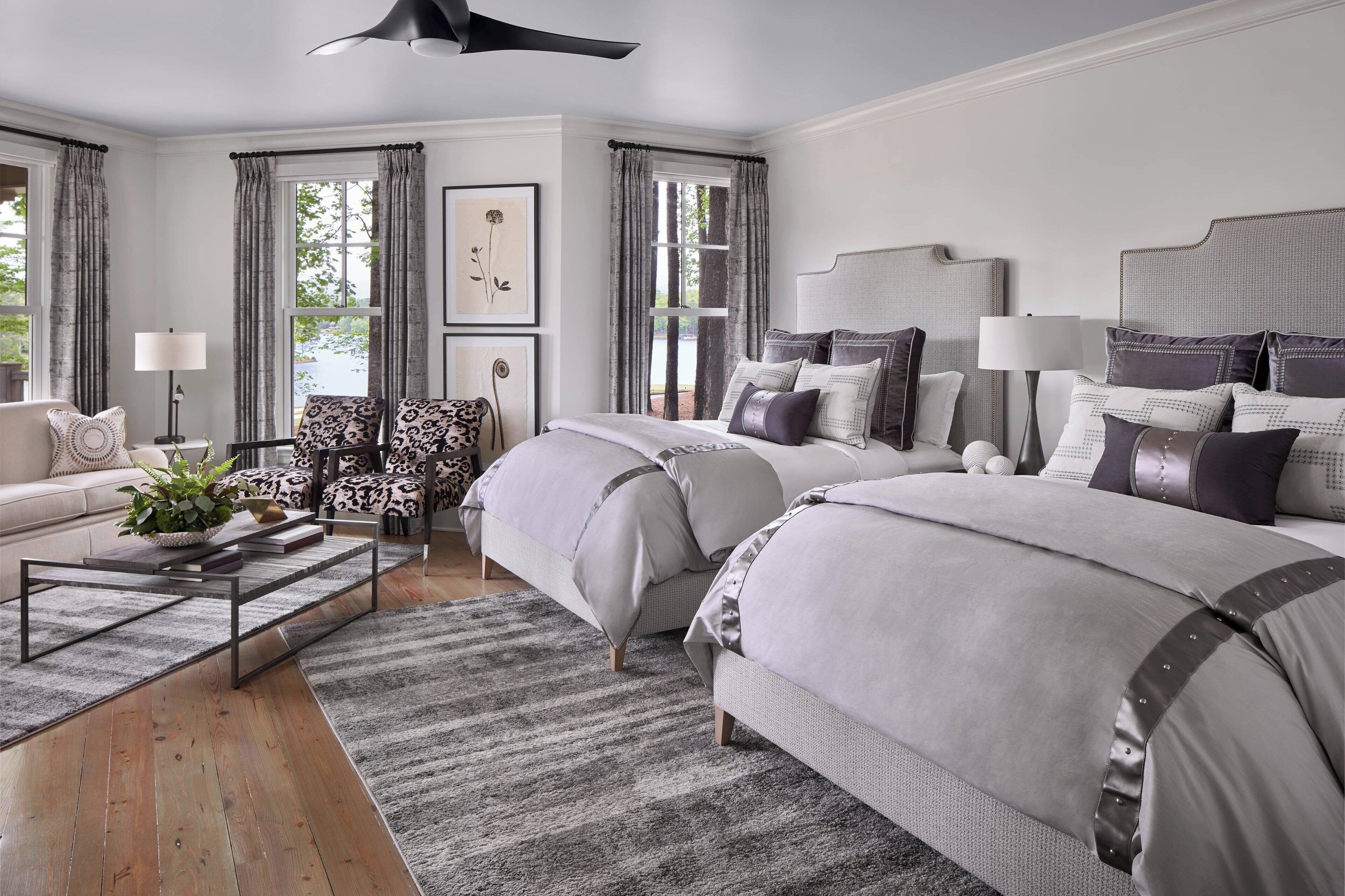 Casa de Campo, 2 quartos, varanda, vista para o lago | Roupa de alta qualidade, cofre no quarto, secretária 