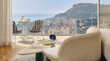 Estúdio Panorâmico, vista para o mar | Roupa de alta qualidade, edredões de penas, minibar com produtos grátis