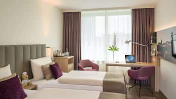 1 quarto, roupas de cama premium, camas com colchões pillow-top