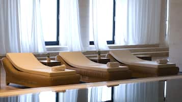 Sala(s) para tratamentos a casais, sauna, tratamentos corporais