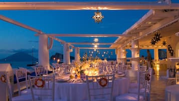 Espaço exterior para banquetes