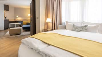 Quarto superior, 1 cama de casal | Roupas de cama premium, frigobar, cofres nos quartos, escrivaninha