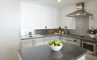 Apartamento Básico, casa de banho anexa | Cozinha partilhada | Um frigorífico, um micro-ondas, uma placa de cozinha