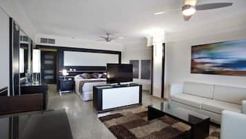 Suite Júnior, varanda, vista para o mar | 1 quarto, minibar, Wi-fi grátis, roupa de cama fornecida