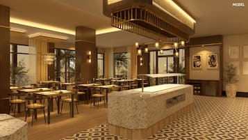 8 restaurantes, café da manhã, culinária internacional