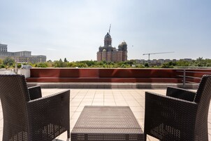 Suite Júnior, 1 cama queen-size, terraço | Vista do quarto