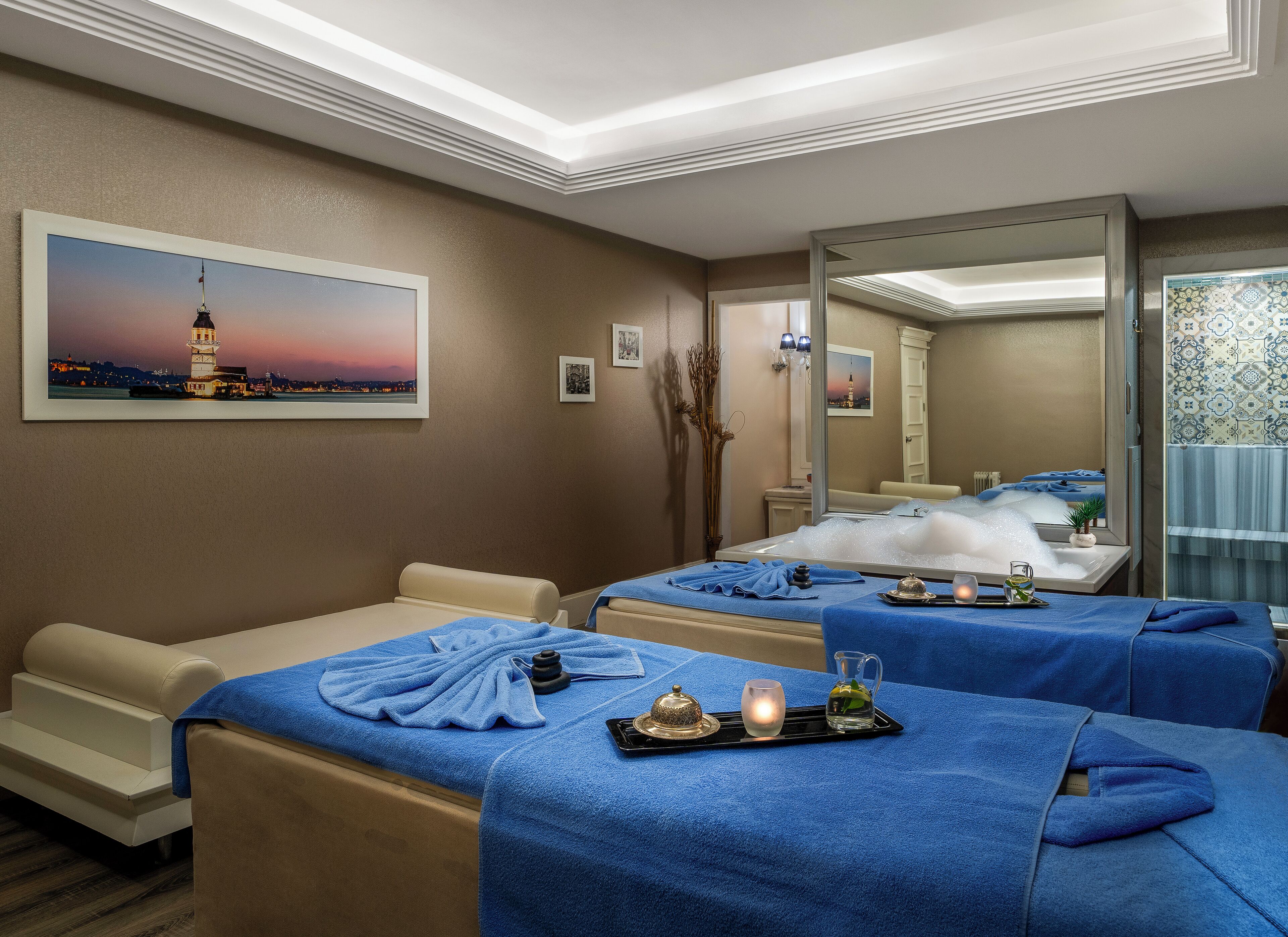 Banho turco/hammam, salas de massagem/tratamento