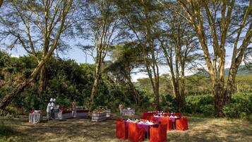 Café da manhã, almoço e jantar