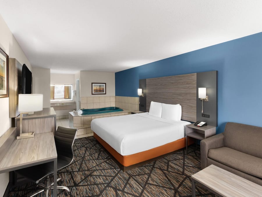 Suíte estúdio, 1 cama King, para não fumantes | Banheira de hidromassagem