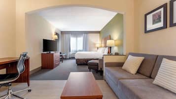 Suíte conforto, 1 cama King e sofá-cama, para não fumantes | 1 quarto, cofres nos quartos, escrivaninha, quartos à prova de som