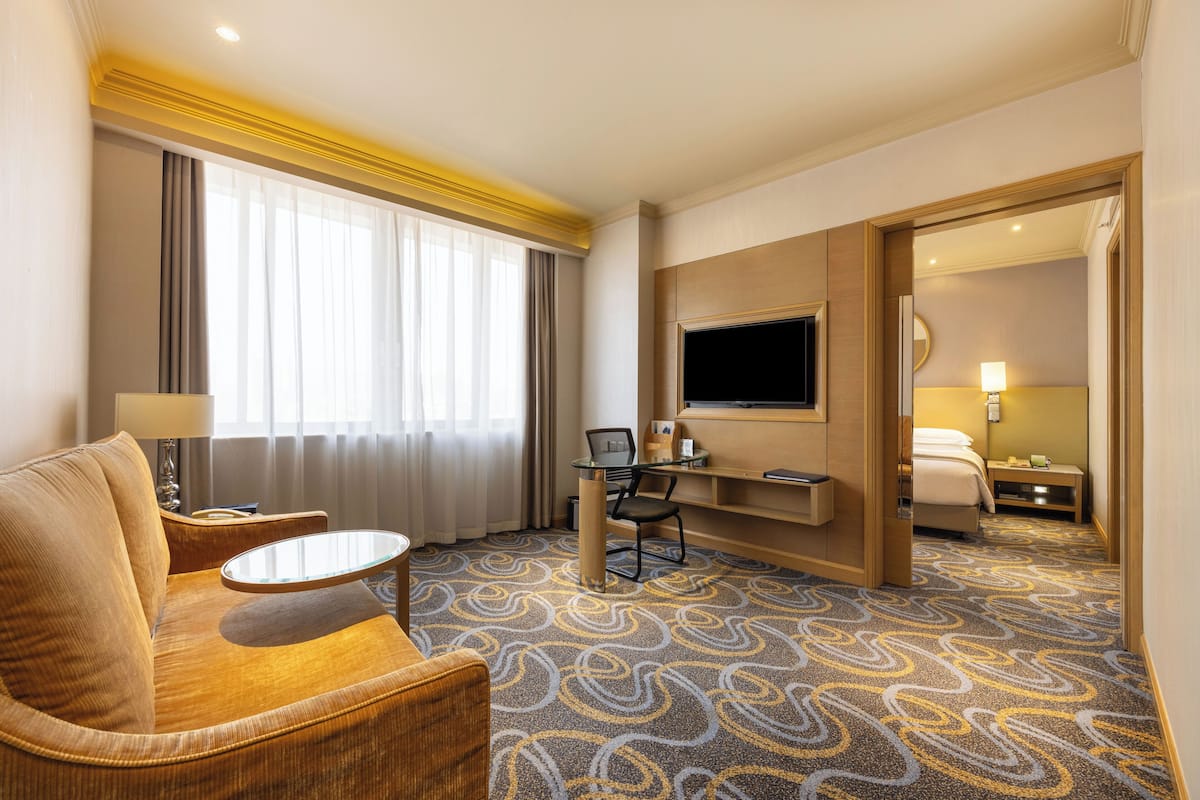 Suíte empresarial | 1 quarto, roupas de cama premium, edredons de pluma