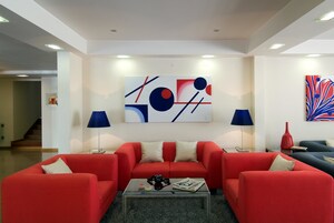 Área de estar no saguão