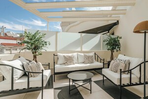 Quarto luxo, terraço | Terraço/pátio