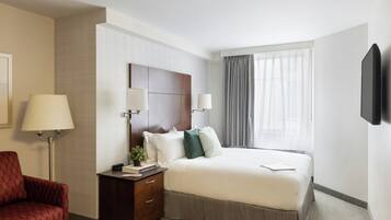 1 quarto, roupa de alta qualidade, camas de colchão pillowtop
