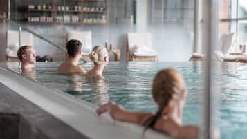 Sauna, banheira de hidromassagem, banho turco, massagens